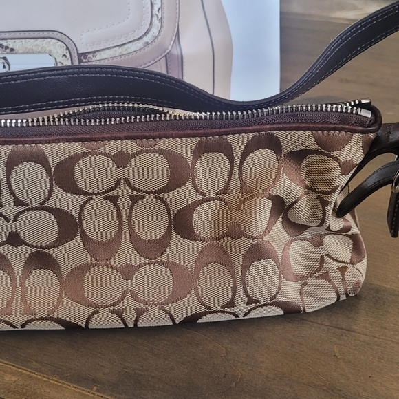 Coach | Bags | Coach Signature Striped Canvas Bag | Poshmark